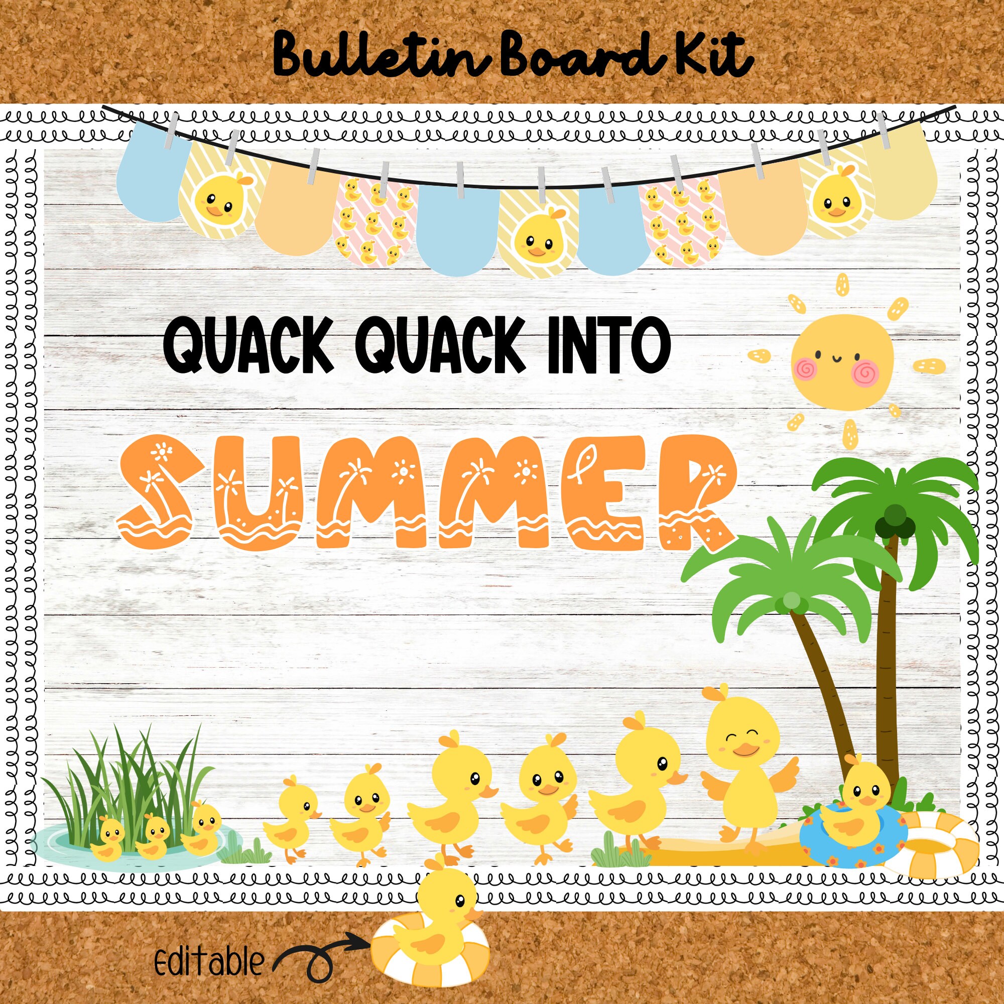 Quack Into Summer Bulletin Board Kit Duck Themed Classroom Decor, Fun ...