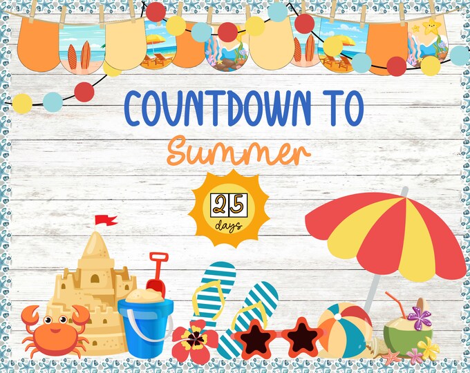 Summer Bulletin Board | End of Year Bulletin Kit | Beach Classroom ...