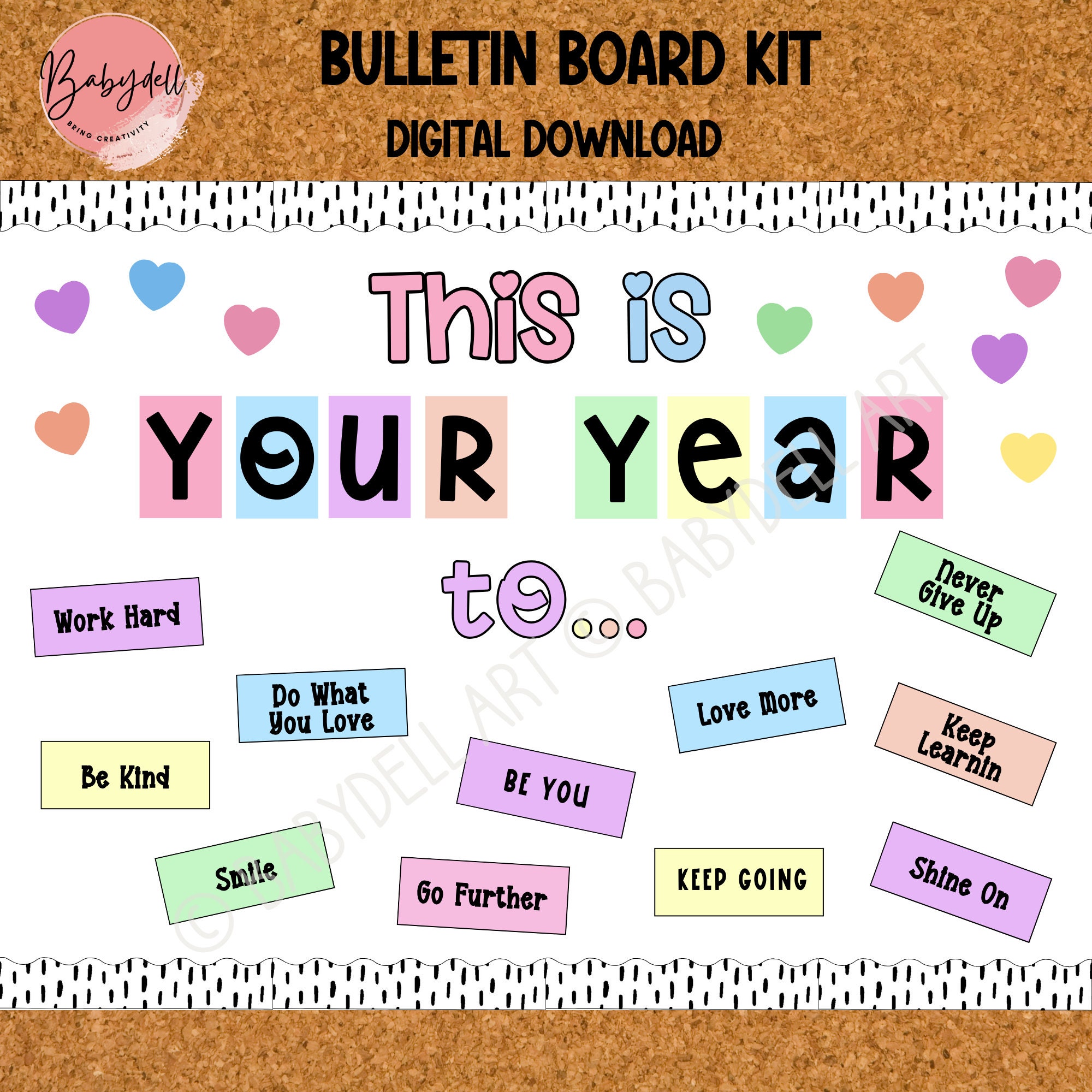 New Year Bulletin Board Kit for Classroom Goal Setting and Student ...