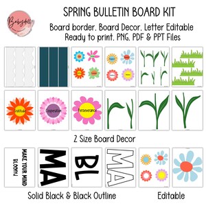 Spring Bulletin Board Printable | Kindness Flower Classroom Decor ...