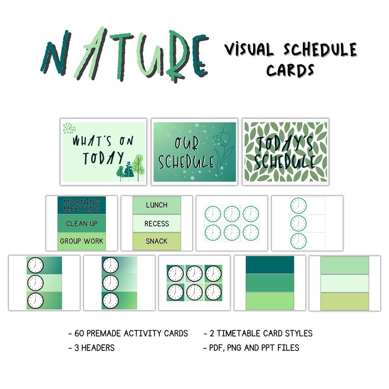 Nature Classroom Decor Bundle Green Boho Theme Editable Printable Set ...
