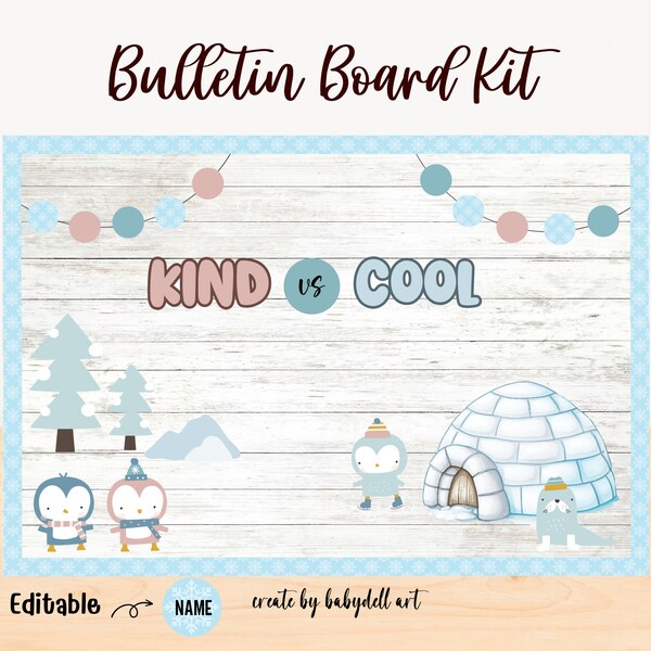 Winter Bulletin Board Kit - Etsy