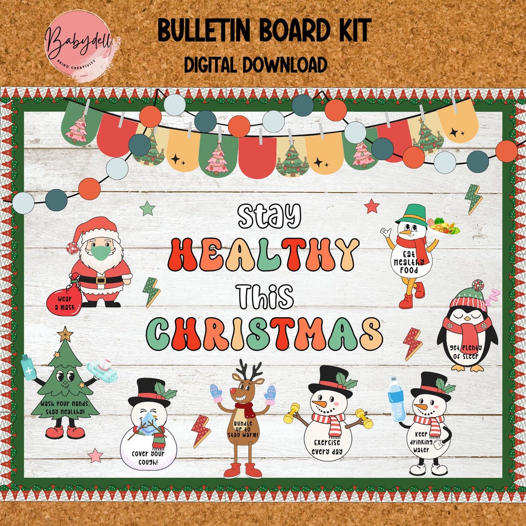 Christmas Healthy Habits Bulletin Board Kit (digital Download) - Etsy