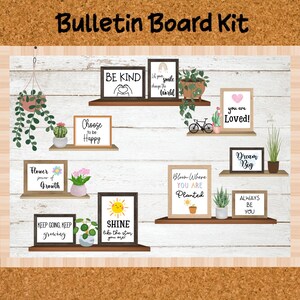 Plant Theme Bulletin Board Kit With Editable Motivational Classroom ...