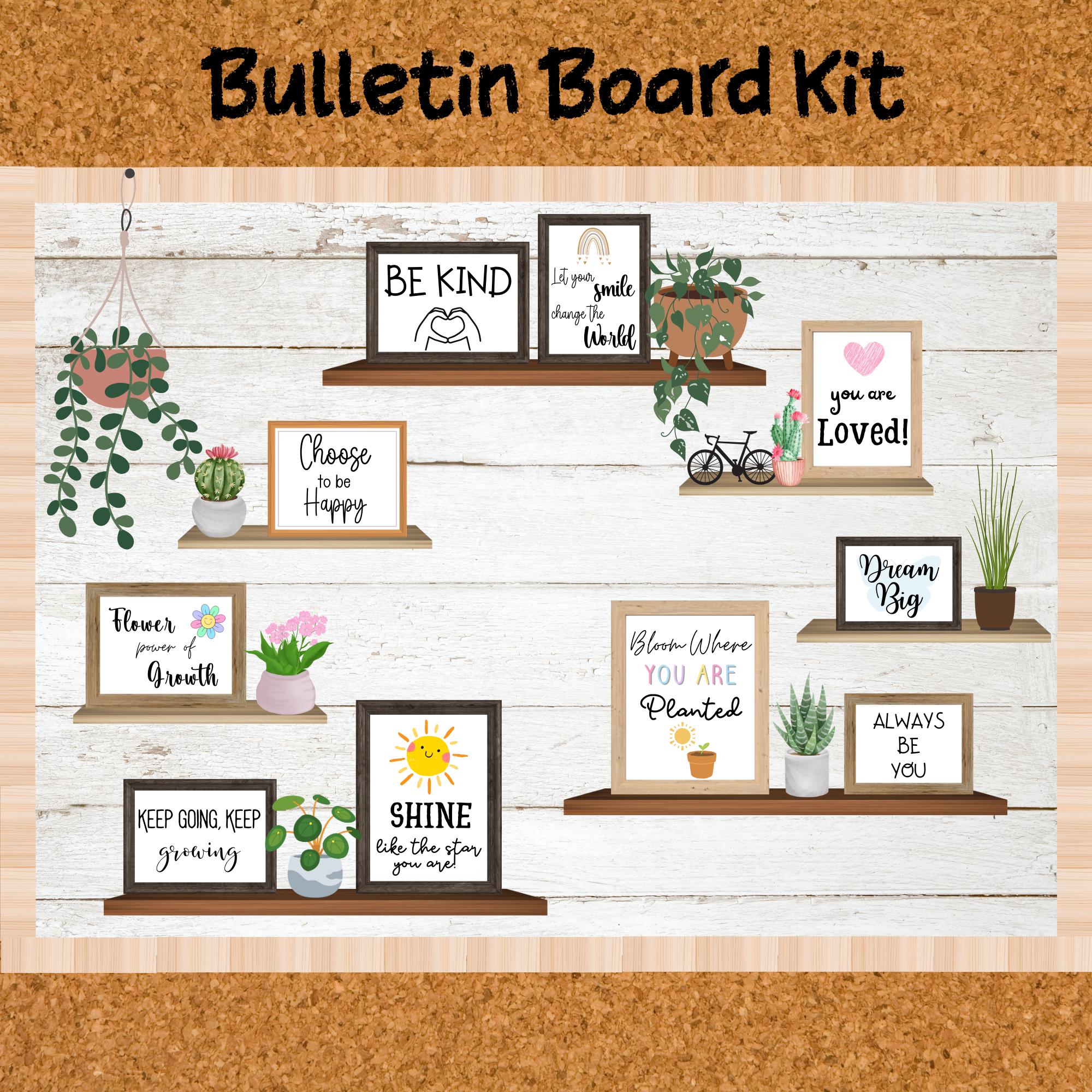 Motivational Quotes Bulletin Board Kit: Editable Classroom Decor (PNG ...