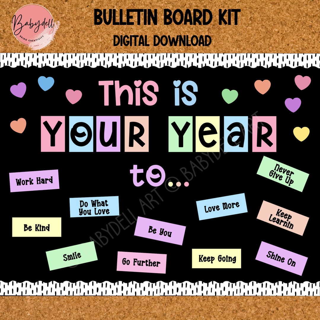 New Year Bulletin Board Kit for Classroom Goal Setting and Student ...
