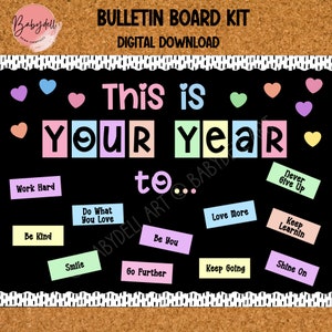 New Year Beginning of Year Bulletin Board Door Decor Kit School Health ...