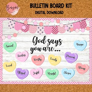 Valentine's Day Bulletin Board Kit - Christian Classroom Decor - "god ...