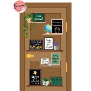 Modern Greenery Reading Motivational Quotes Bulletin Board Kit Growth ...