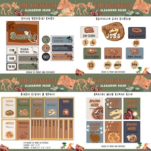 Dinosaur Classroom Decor Mega Bundle, Back to School Printable Set ...