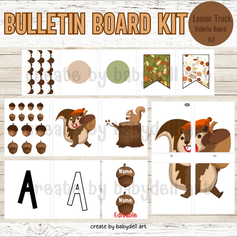 Nuts About Fall Bulletin Board Kit: Classroom Decor (PDF Download) - Etsy