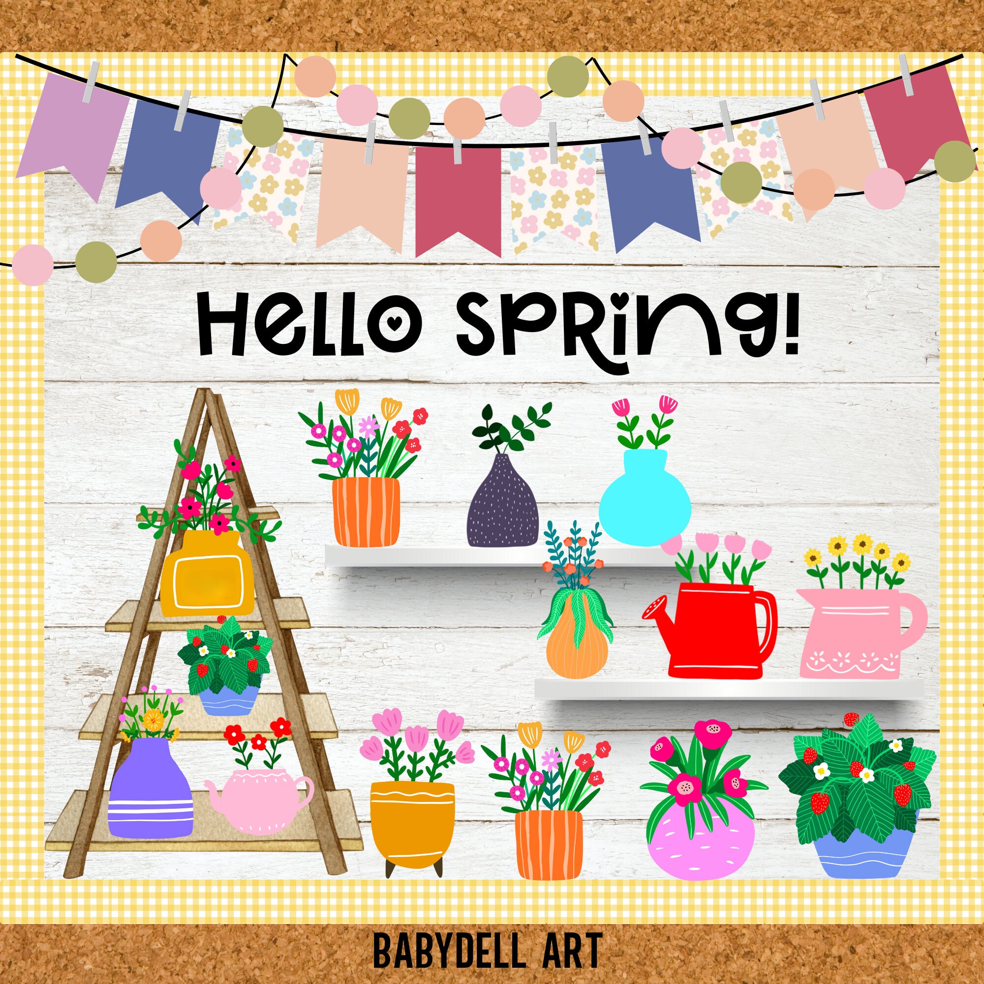 Spring Bulletin Board, March April Door Decor Kit, Classroom Door Decor ...
