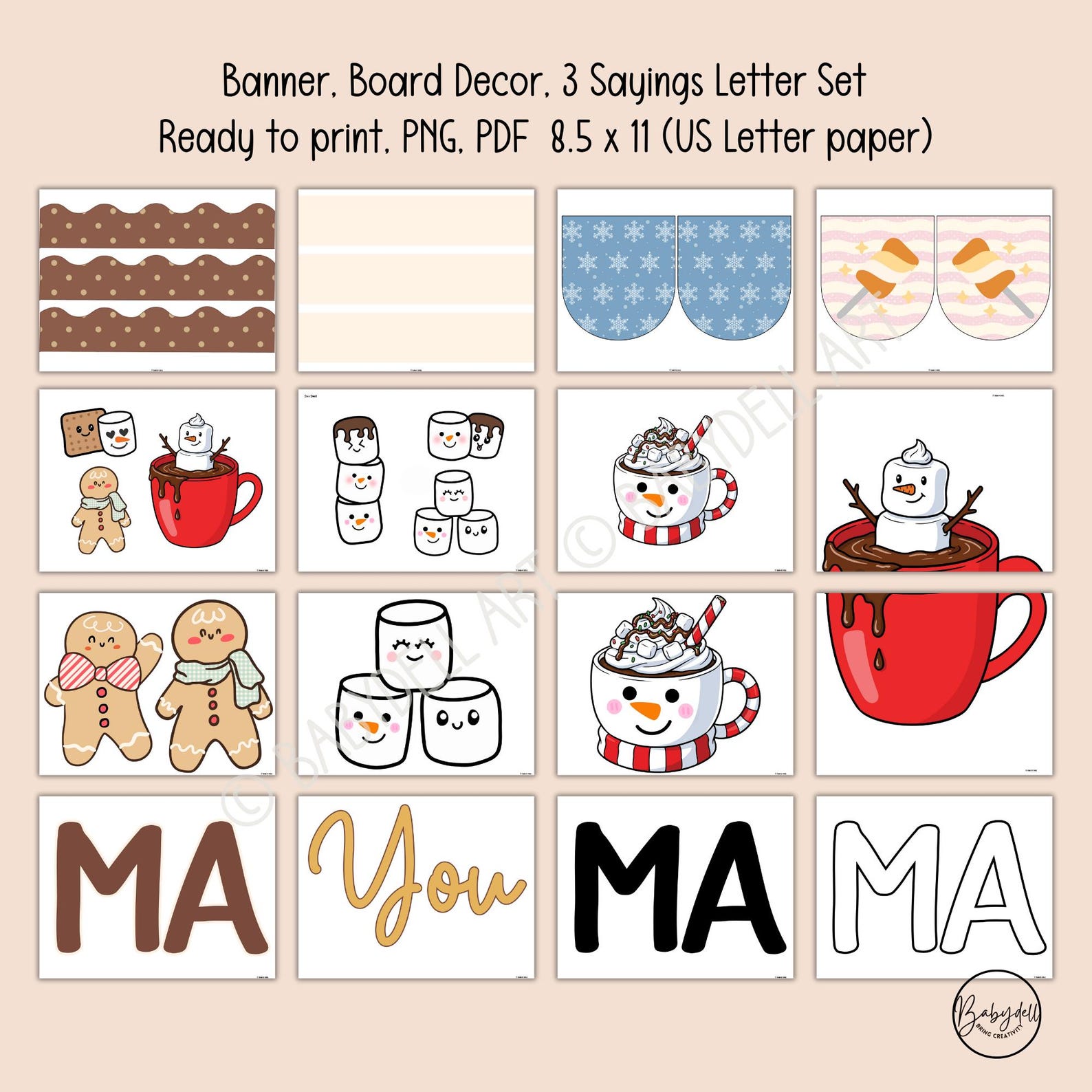 Editable Hot Cocoa Bulletin Board Kit for a Cozy Winter Classroom - Etsy