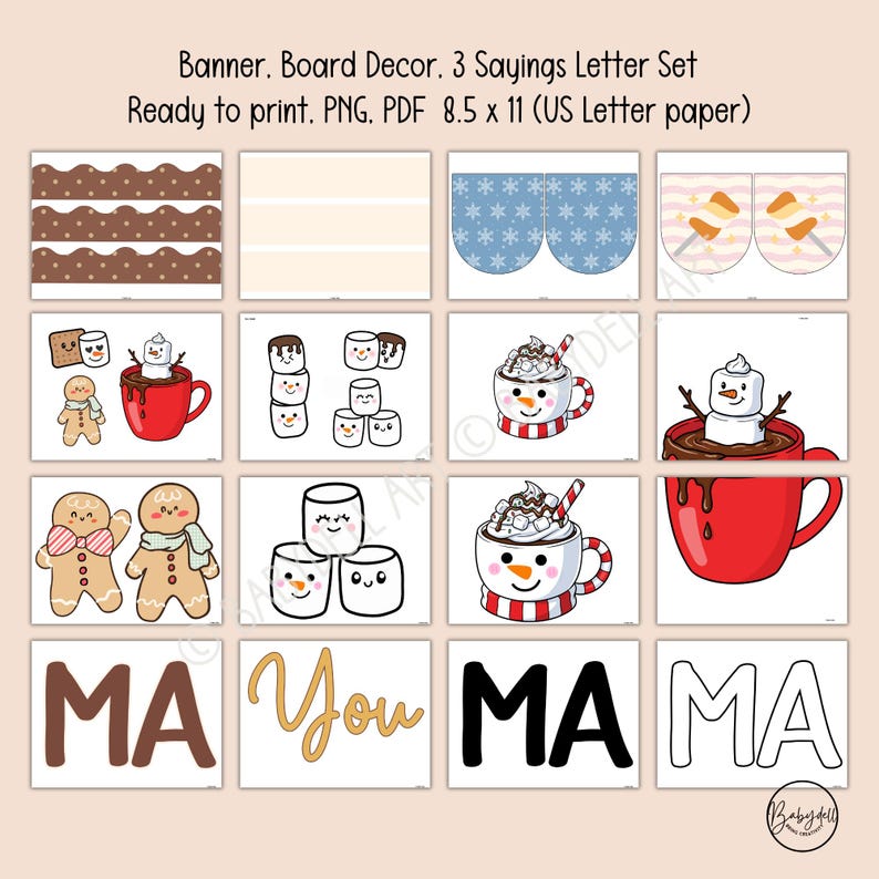 Editable Hot Cocoa Bulletin Board Kit for a Cozy Winter Classroom - Etsy