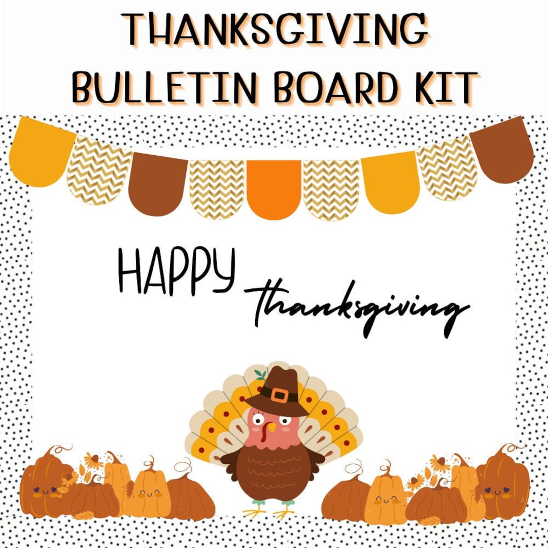 Thanksgiving Bulletin Board or Classroom Door Decor, Easy Autumn ...