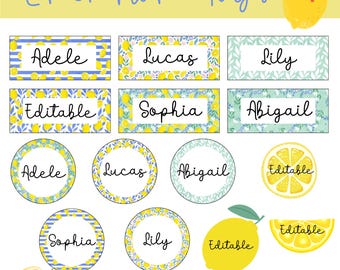 Lemonade Stand Classroom Name Tags / Printable Name Tags / Lemon Summer ...