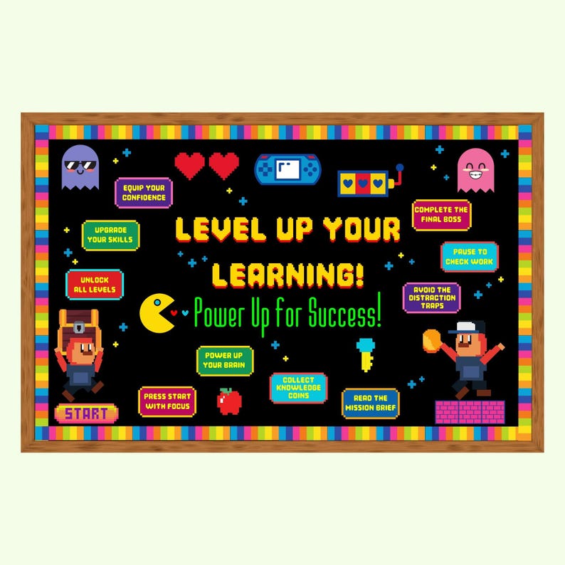 Game Testing Board Kit for Retro Video Game Level up Learning Displays ...