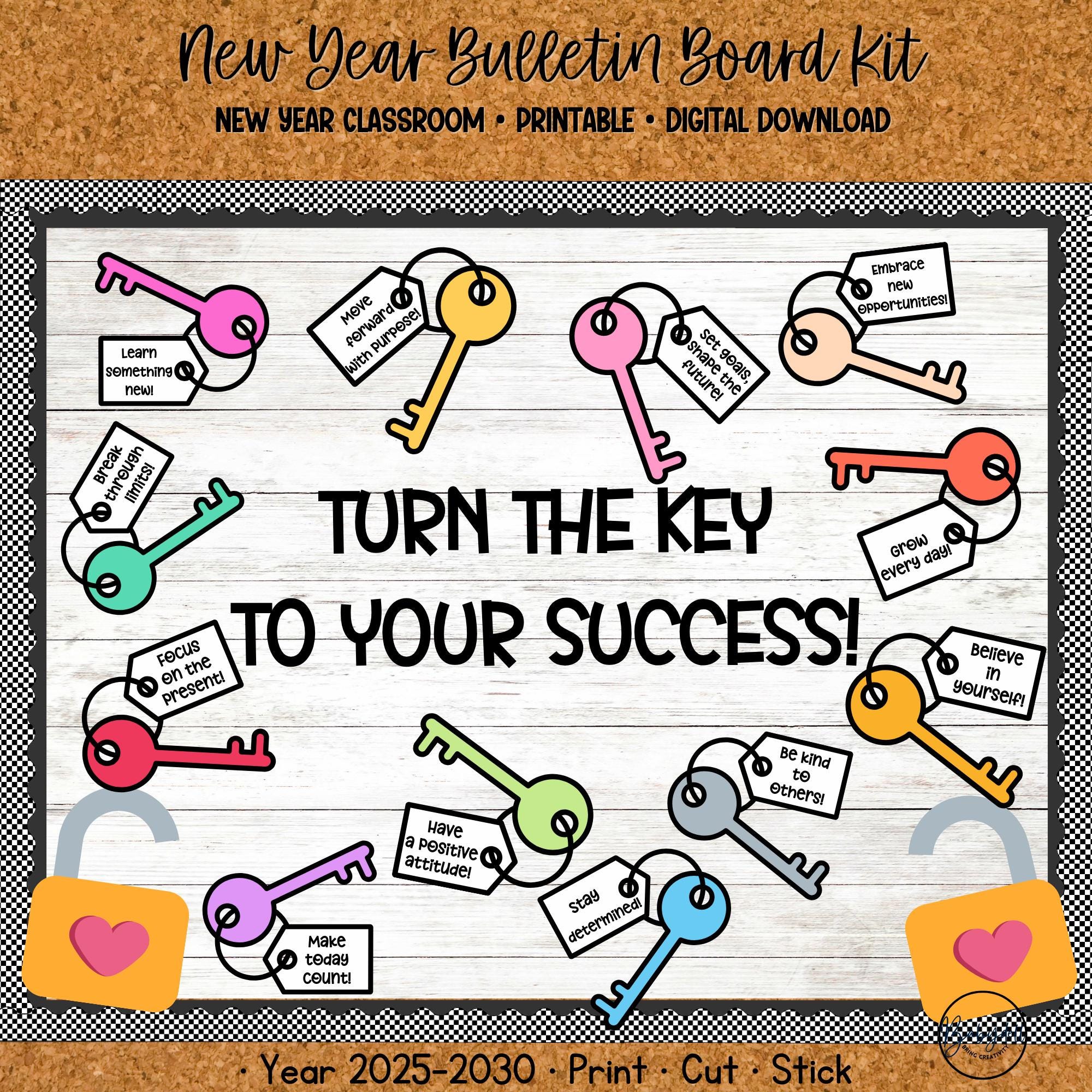 Motivational Bulletin Board Kit: New Year Classroom Decor (digital ...