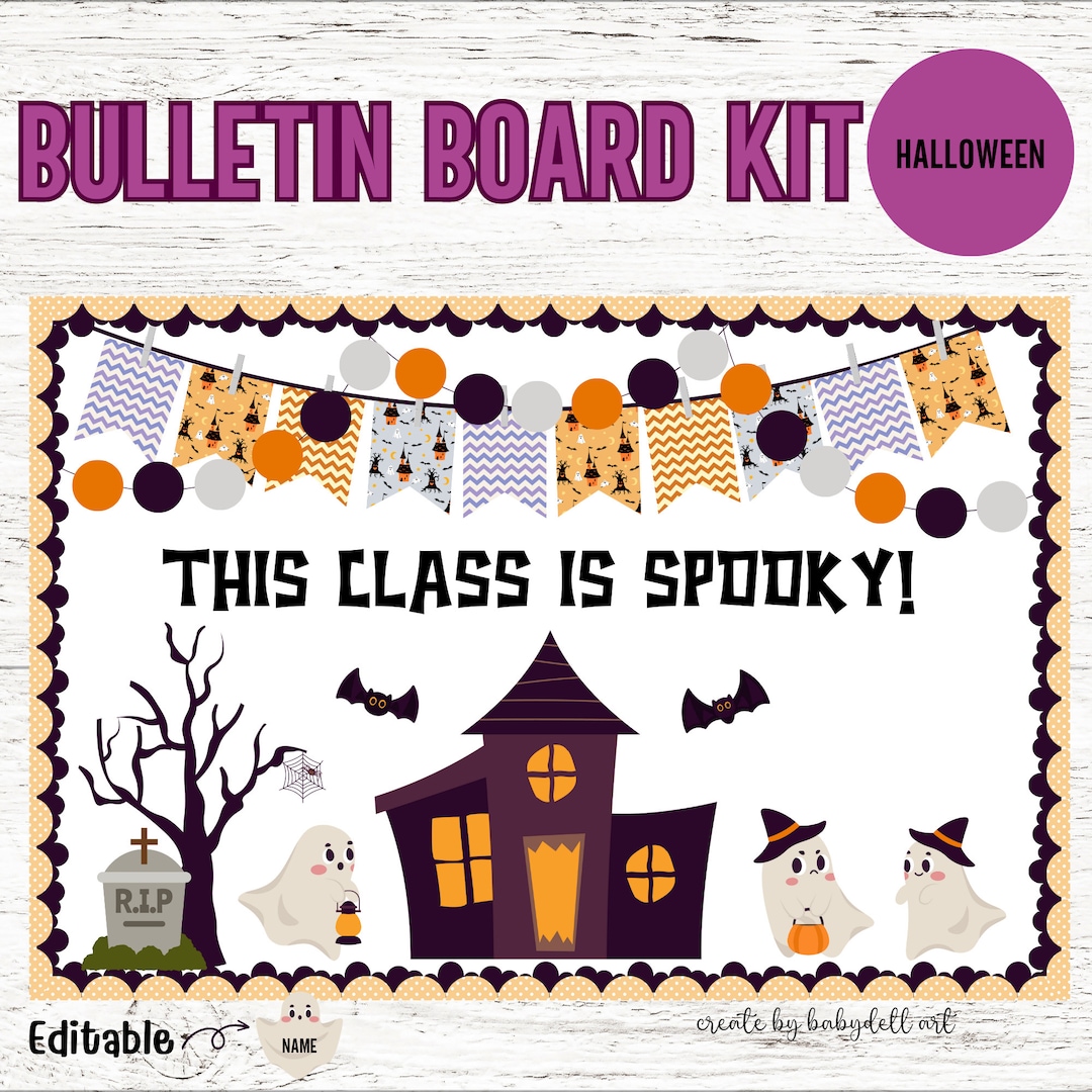 Hello Halloween! Haunted House Halloween Bulletin Board - Etsy