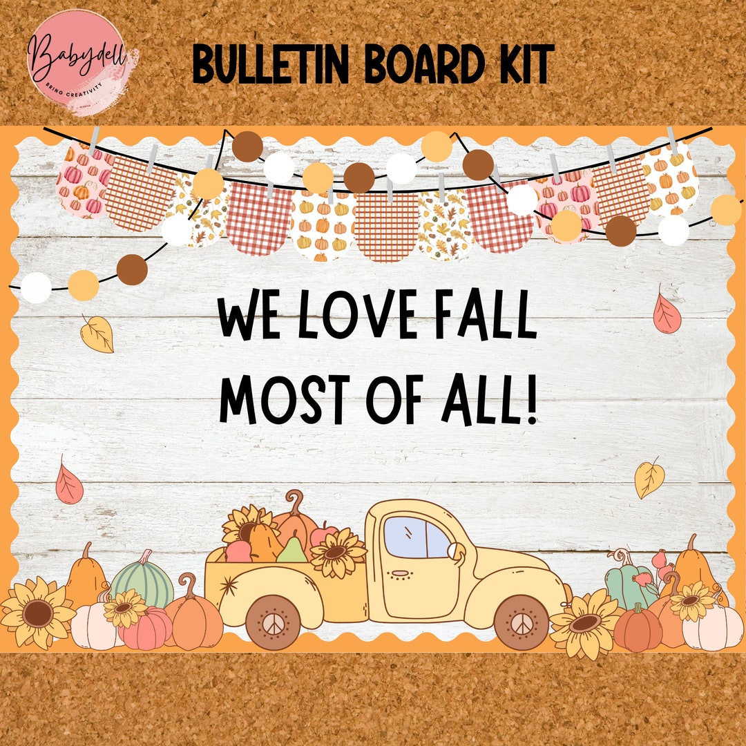 Fall Pumpkin Truck Bulletin Board Autumn Inspirational Fall Theme ...