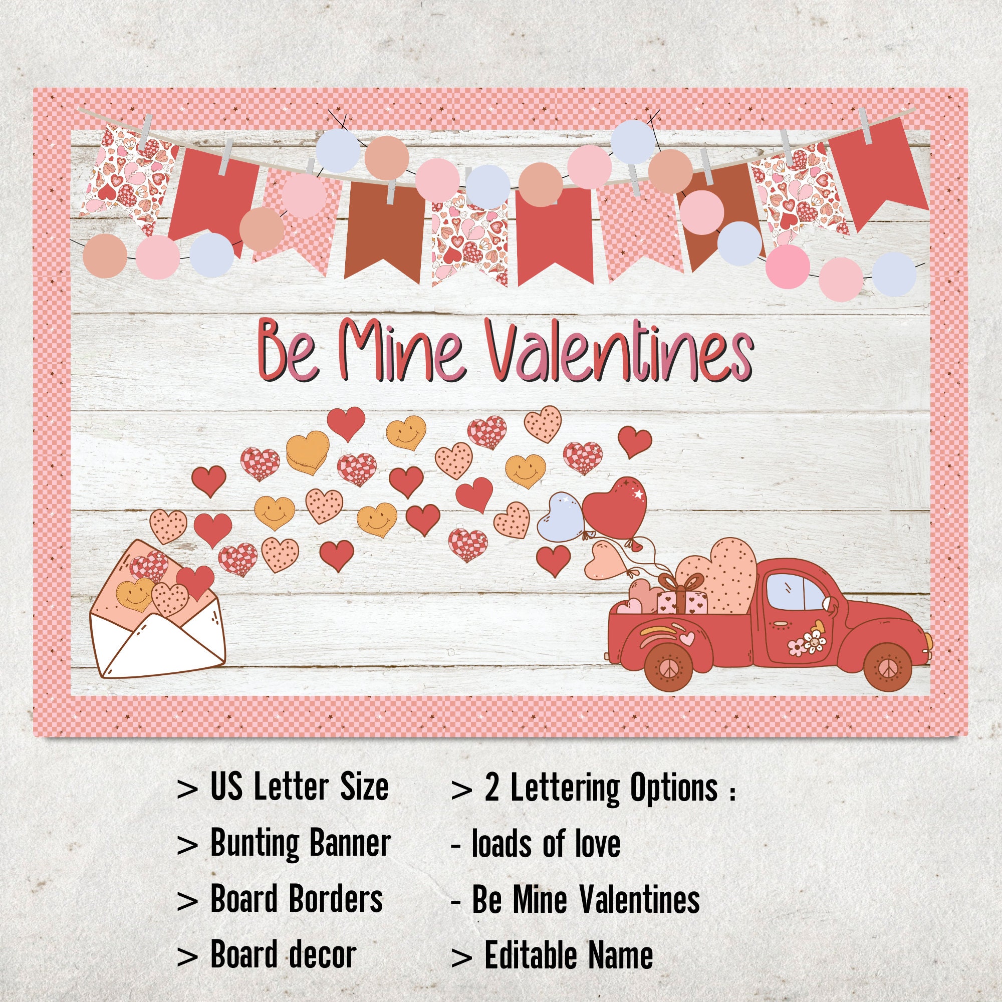 Valentine Bulletin Board or Classroom Door Decor, Truck Loads of Love ...