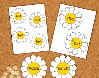 BEE Editable Name Tags Spring Summber Bulletin Board Decorations - Etsy