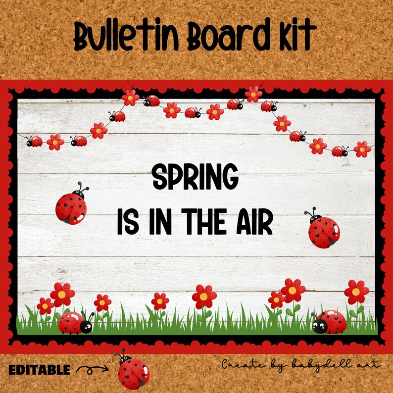 Spring Bulletin Board, Ladybug in Our Class We Are a Team Bulletin ...