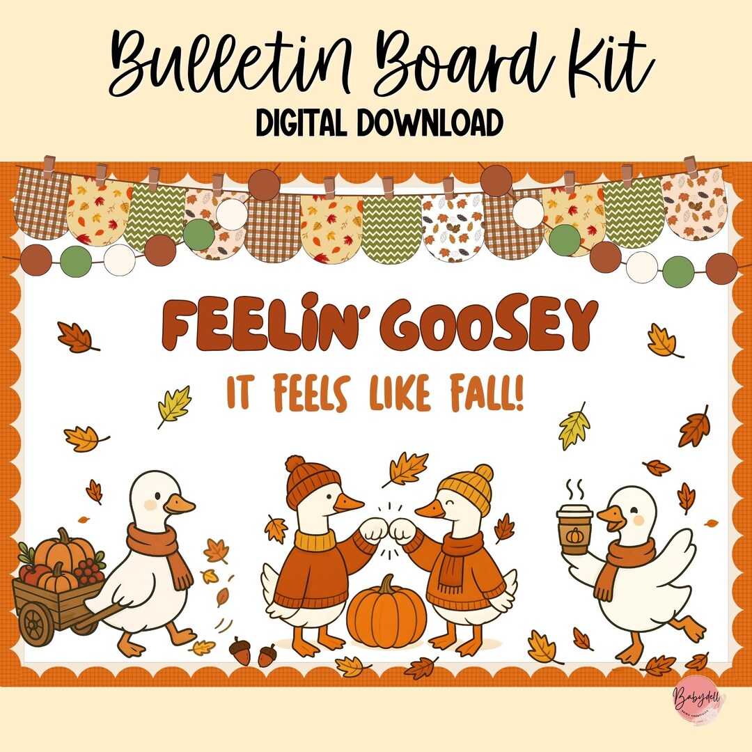 Cute Silly Goose Bulletin Board Kit for Fall Classroom Decor - Etsy