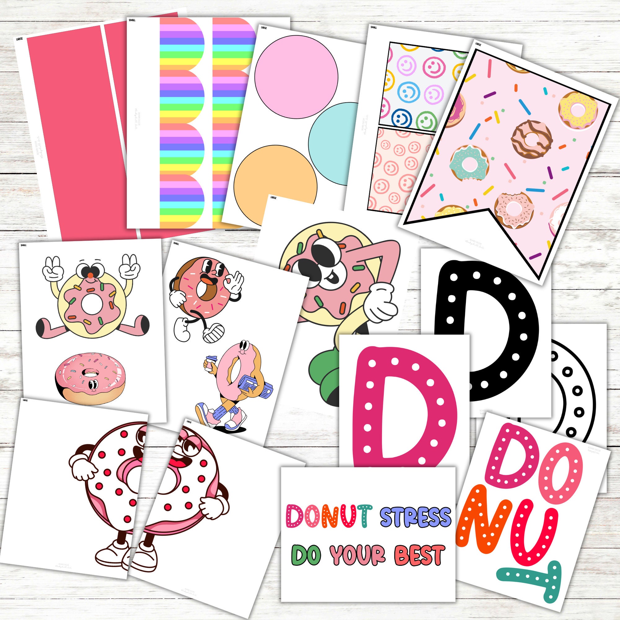 Donut Stress Test Prep Bulletin Board Kit: Classroom Decor - Etsy