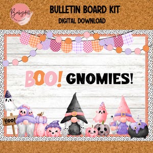 Halloween Bulletin Board Classroom Door Decor Printable Pink Theme ...