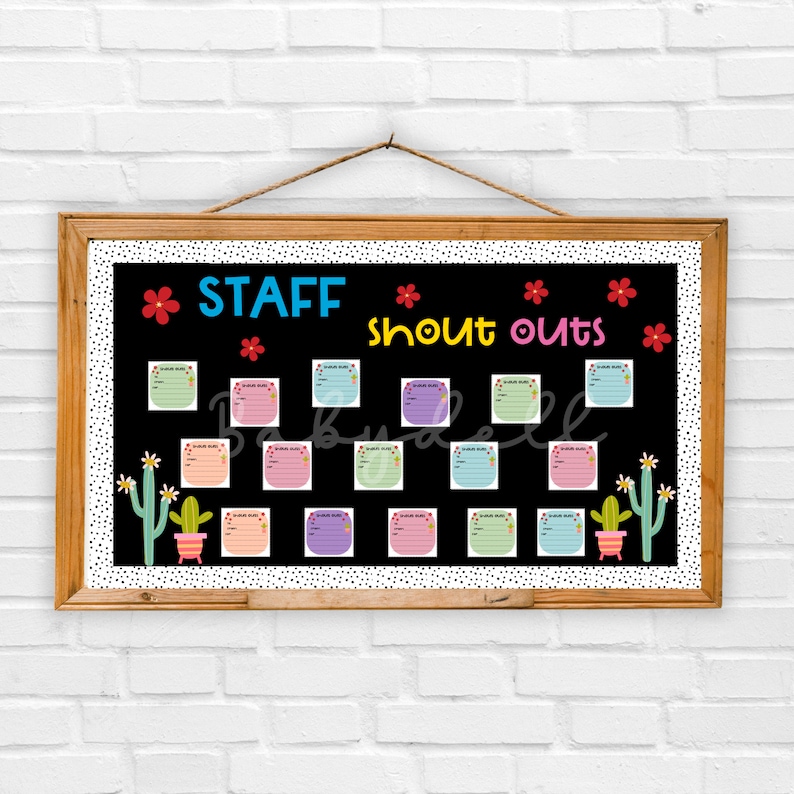Shout Outs Bulletin Board Kit Staff Appreciation Shout Out Card ... Shout Outs Bulletin Board Kit Staff Appreciation Shout Out Card ...