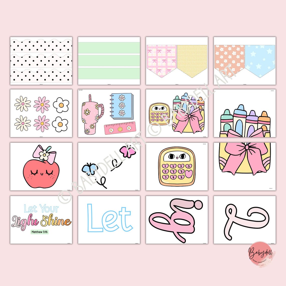 Let Your Light Shine Bulletin Board Kit: Christian Classroom Decor - Etsy