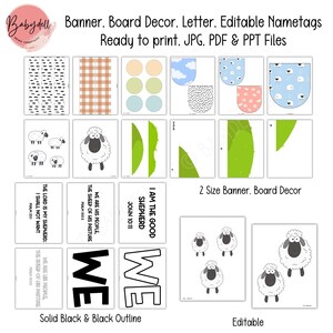 Little Lamb Christian Bulletin Board Kit: Sheep Farm Classroom Decor ...