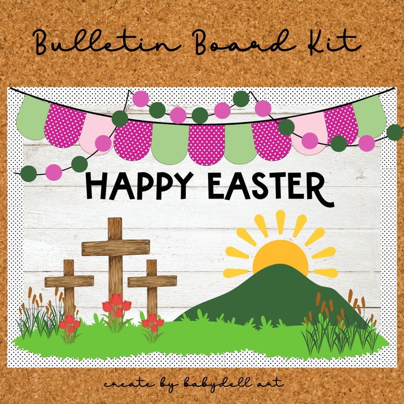 Resurrection Easter Bulletin Board Kit ,classroom Decor, Christian ...