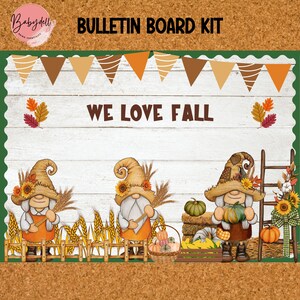 Rustic Farmhouse Fall Bulletin Board Kit: Classroom Decor (printable ...
