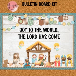 Christmas Nativity Bulletin Board Kit | Christian December Decor ...