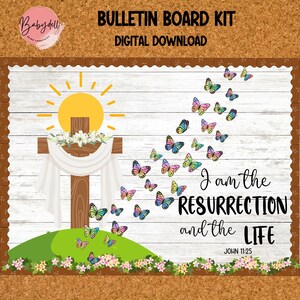 He Lives Easter Bulletin Board Kit | Christian Classroom & Sunday ...