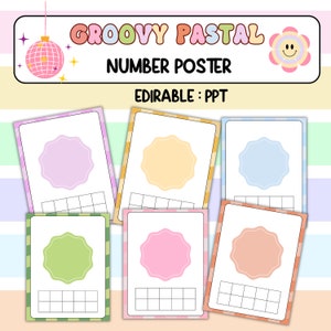 Editable Groovy Pastel Number Posters Classroom Decor Number Posters ...