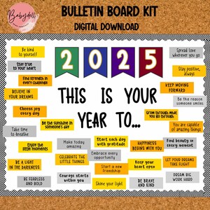 This is Your Year 2025 New Year Bulletin Board Kit, Motivational ...