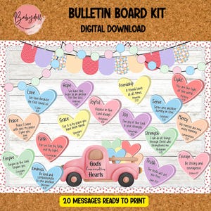 God's Conversation Hearts Bulletin Board Kit: Christian Classroom Decor ...