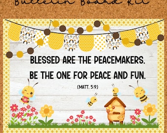 BEE Christian Bulletin Board Kit Spring Door Decor Classroom Decor - Etsy