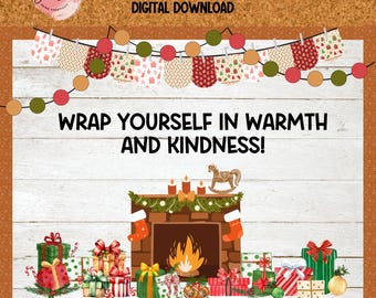 Warm Wishes Bulletin Board,christmas Fireplace Classroom Decor. - Etsy
