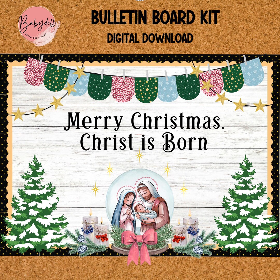 Nativity Scene Bulletin Board Kit: Christian Christmas Decor - Etsy