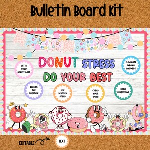 Donut Stress Test Prep Bulletin Board Kit | Do Your Best Classroom ...