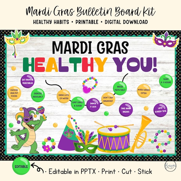 Mardi Gras Bulletin Board - Etsy