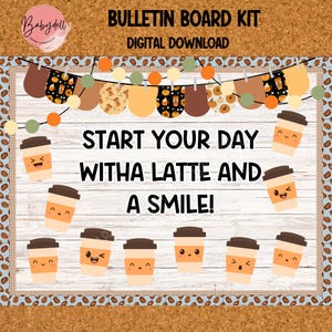 Pumpkin Spice Latte Bulletin Board Kit: Fall Classroom Decor (digital ...