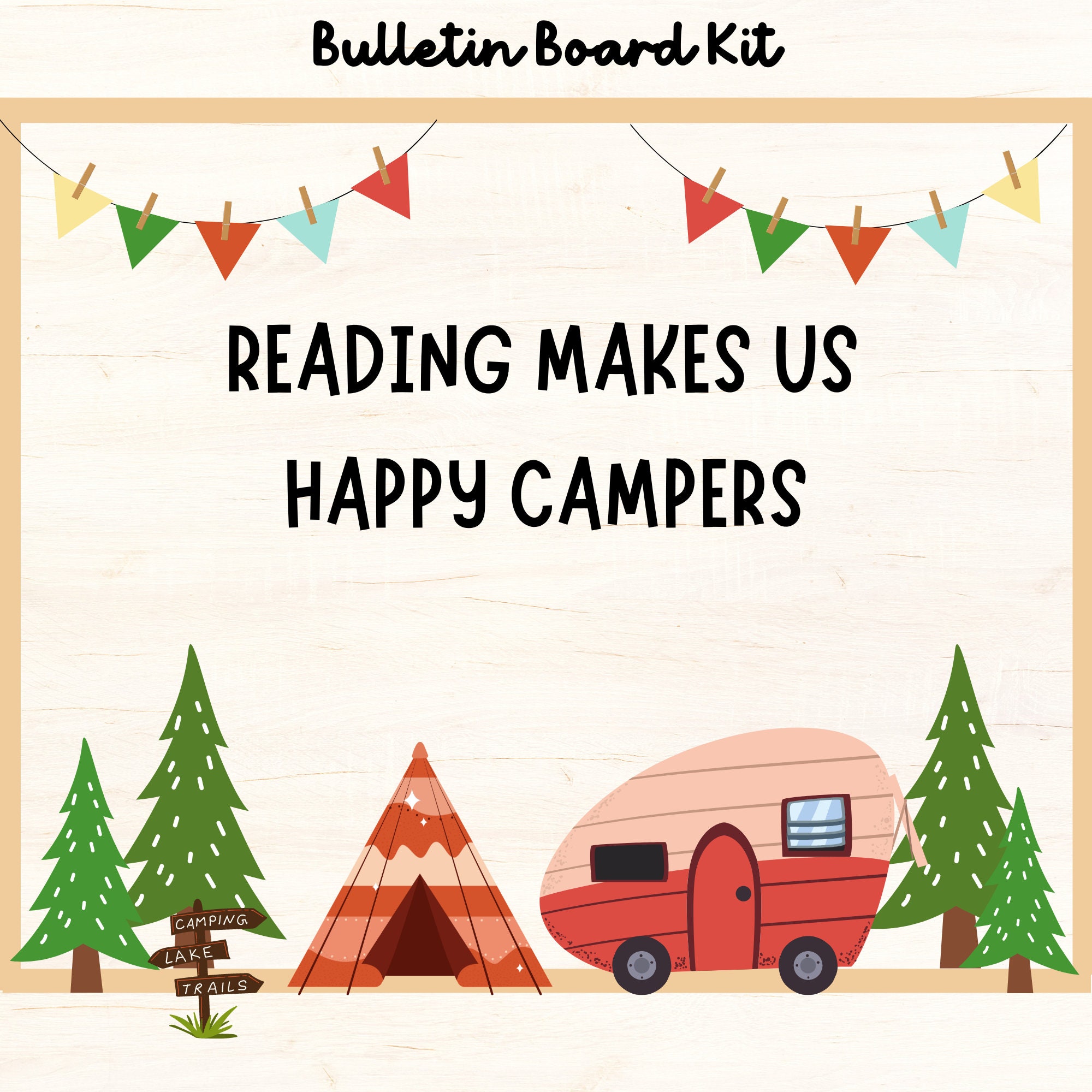 Learning is an ADVENTURE Camping Adventure Bulletin Board Kit Summer ...