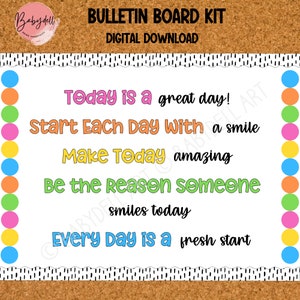 Positive Thoughts Classroom Bulletin Board Kit (digital File) - Etsy