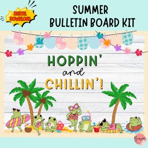 Frog Summer Bulletin Board Kit: Beach Classroom Decor (digital Download ...