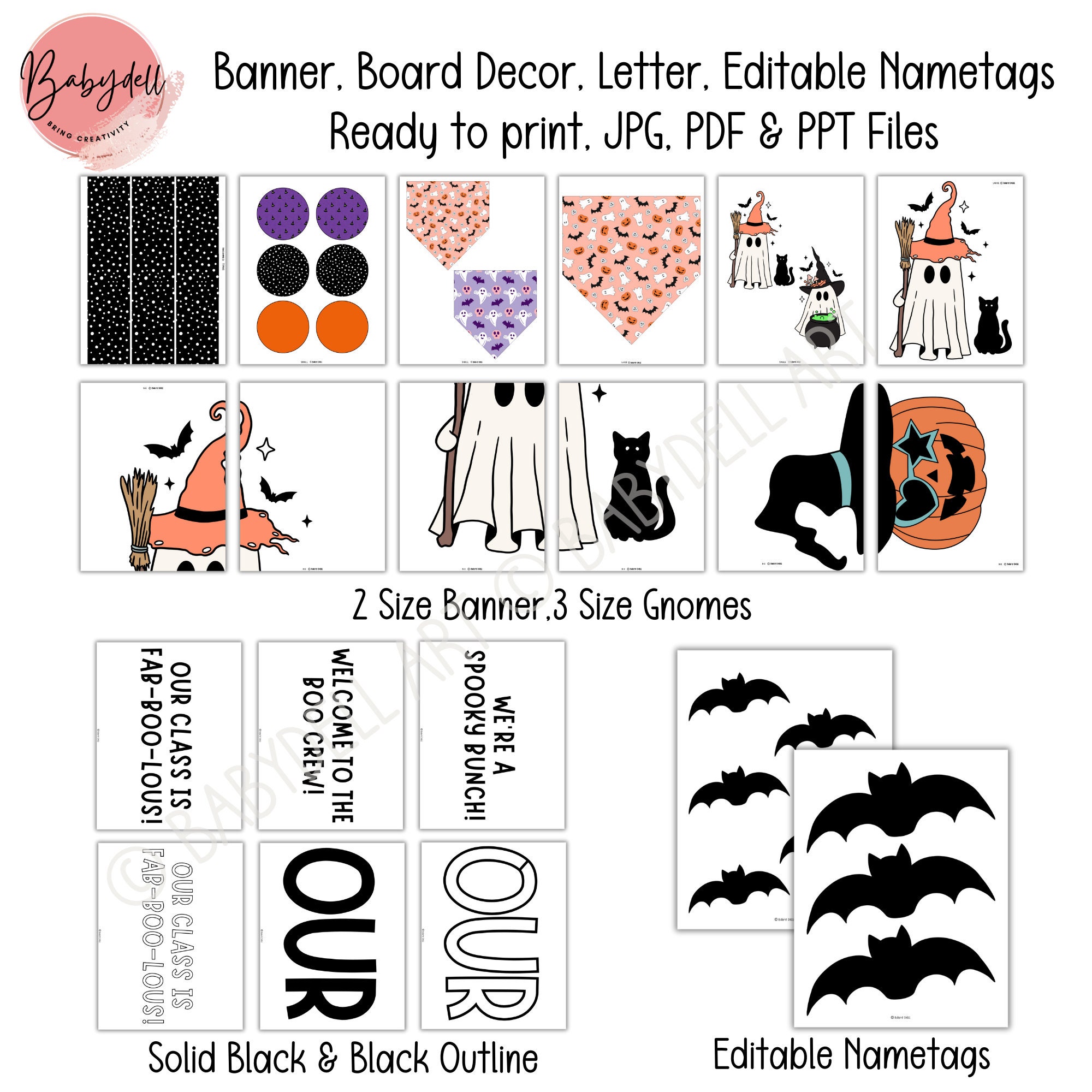 Halloween Bulletin Board Kit for Spooky Classroom Decor - Etsy